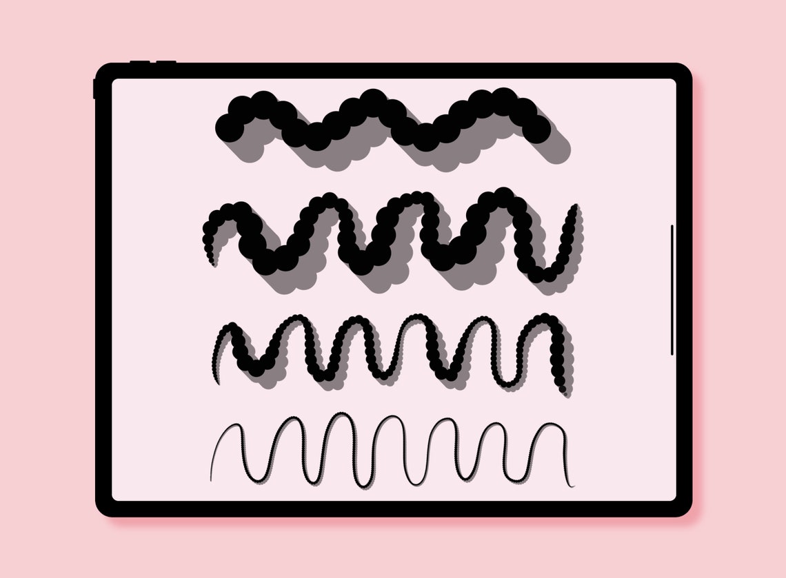 Coco Scalloped Lettering/calligraphy Brush for Procreate | Creative ...