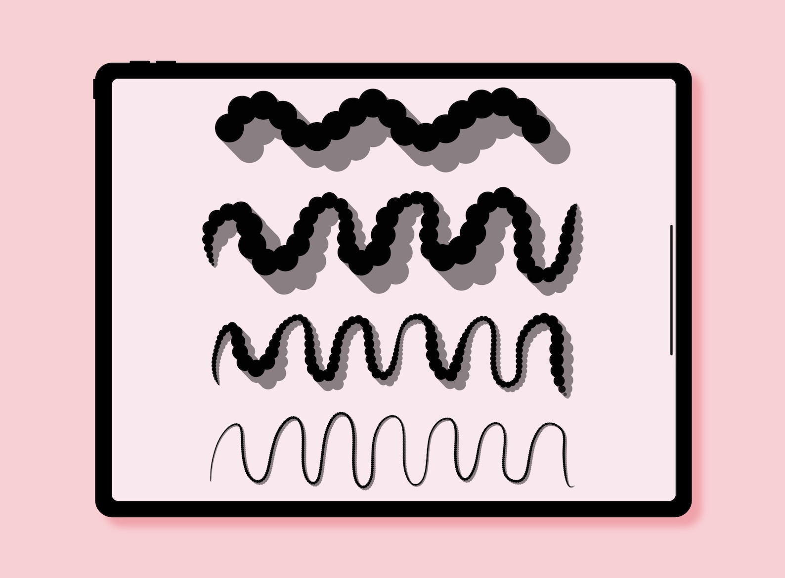 Coco Scalloped Lettering/calligraphy Brush for Procreate | Creative ...