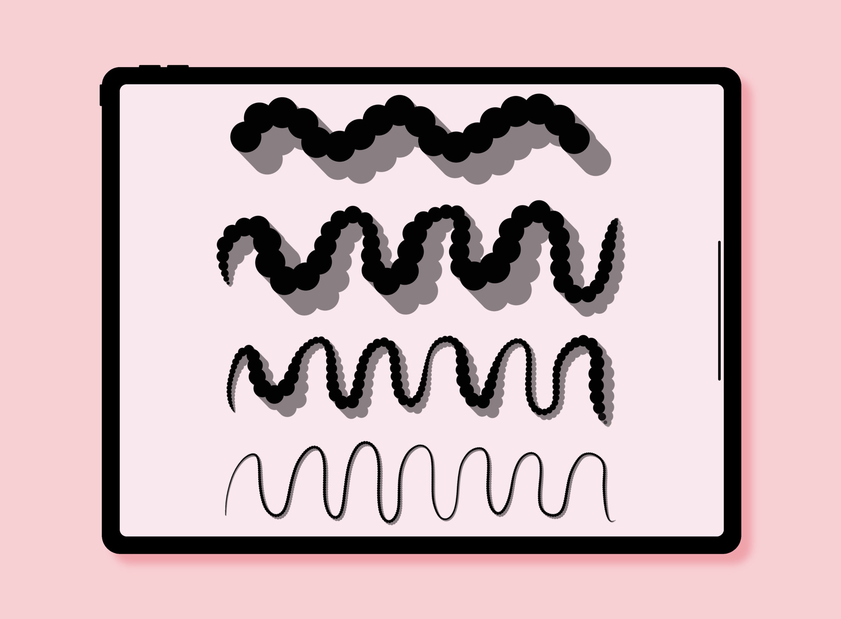 Coco Scalloped Lettering/calligraphy Brush for Procreate | Creative ...