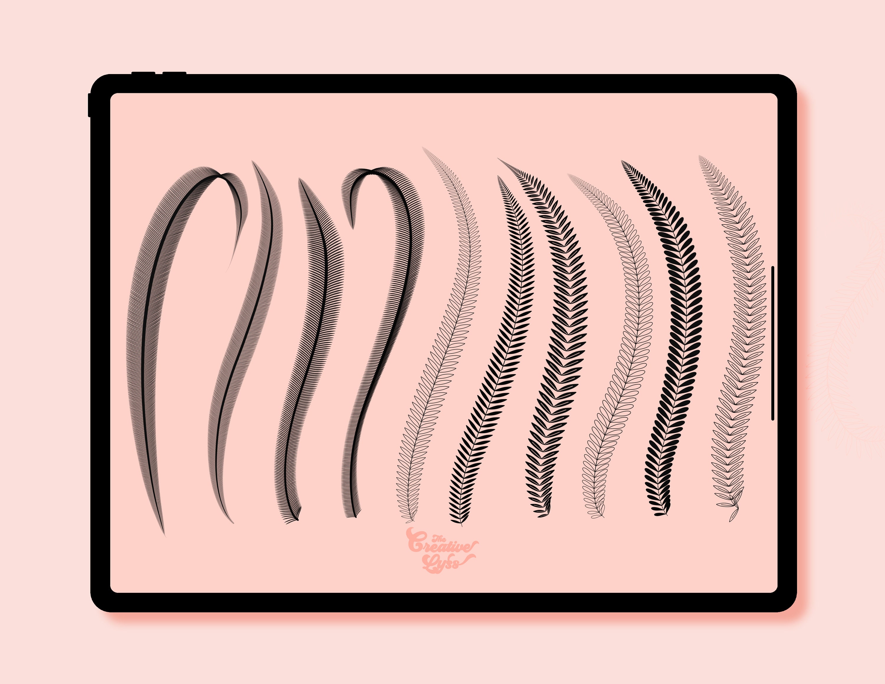 Fleur Leaf/fern Brush Bundle for Procreate | 10 Brushes | Fern/leaf ...