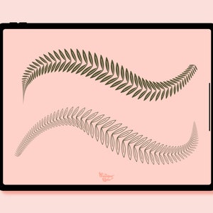Fleur Leaf/fern Brush Bundle for Procreate | 10 Brushes | Fern/leaf ...