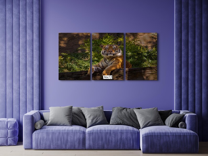 Bengal Tiger Wall Art Print – Wildlife Jungle Safari Animal Fine Art ...