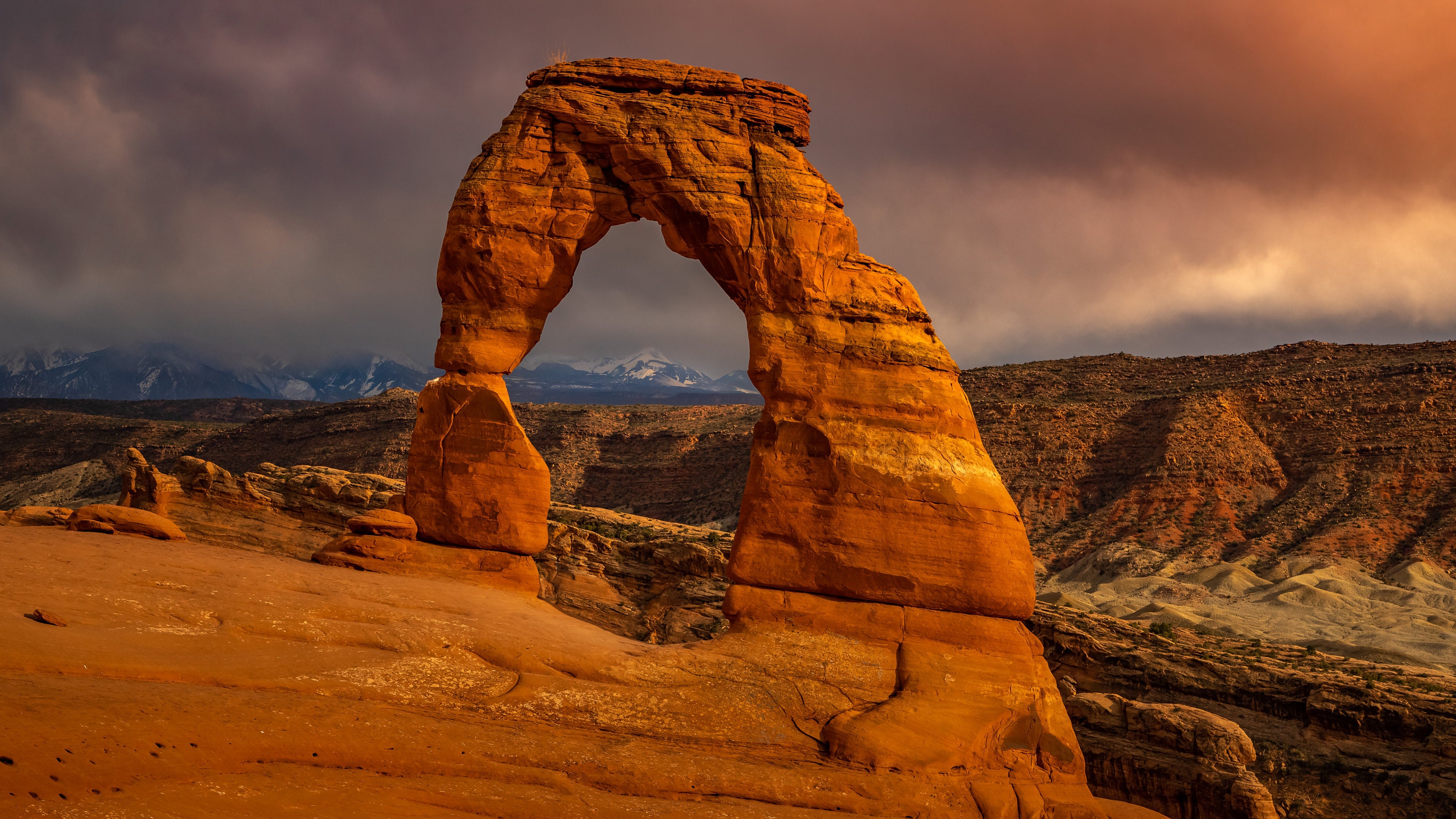 Sunset at Delicate Arch Art Canvas Wall Print Arches National - Etsy