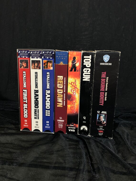 80s ACTION VHS Rambo Trilogy Bourne Identity Miniseries | Etsy