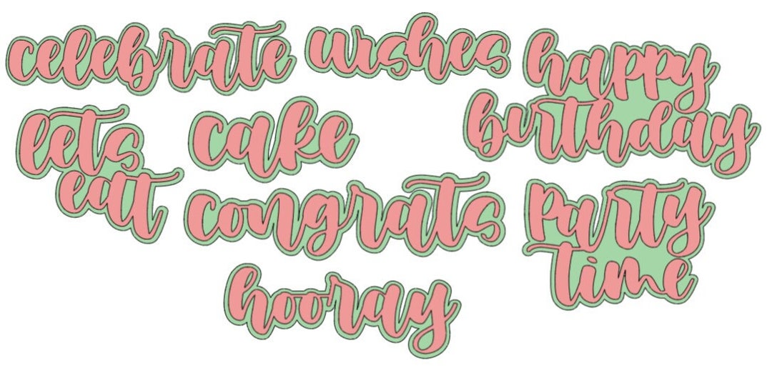 Birthday Sentiment Set, SVG, Cutfile, Digital - Etsy
