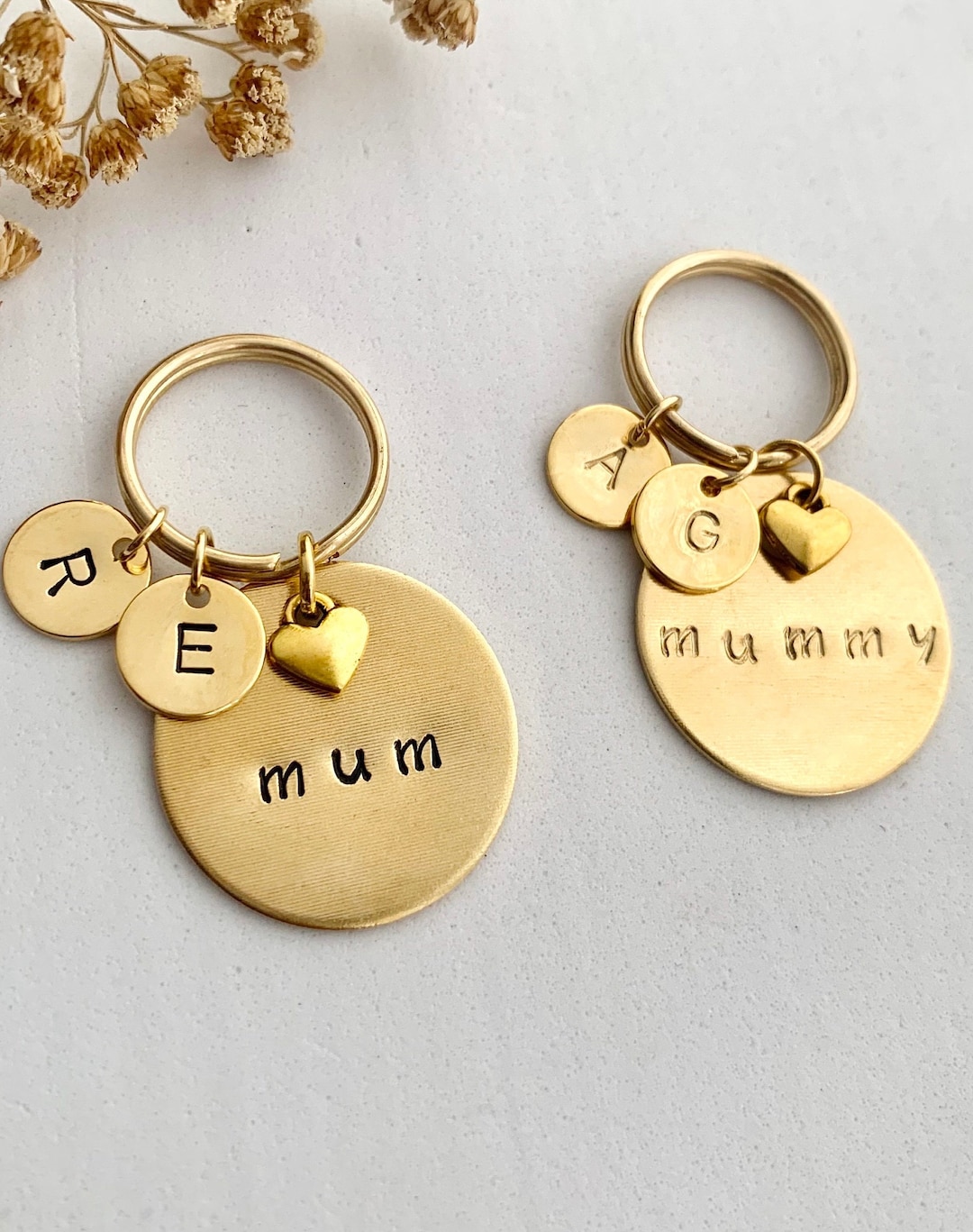 Personalised Mum Keyring With Childrens Initials Mummy, Grandma Keyring ...