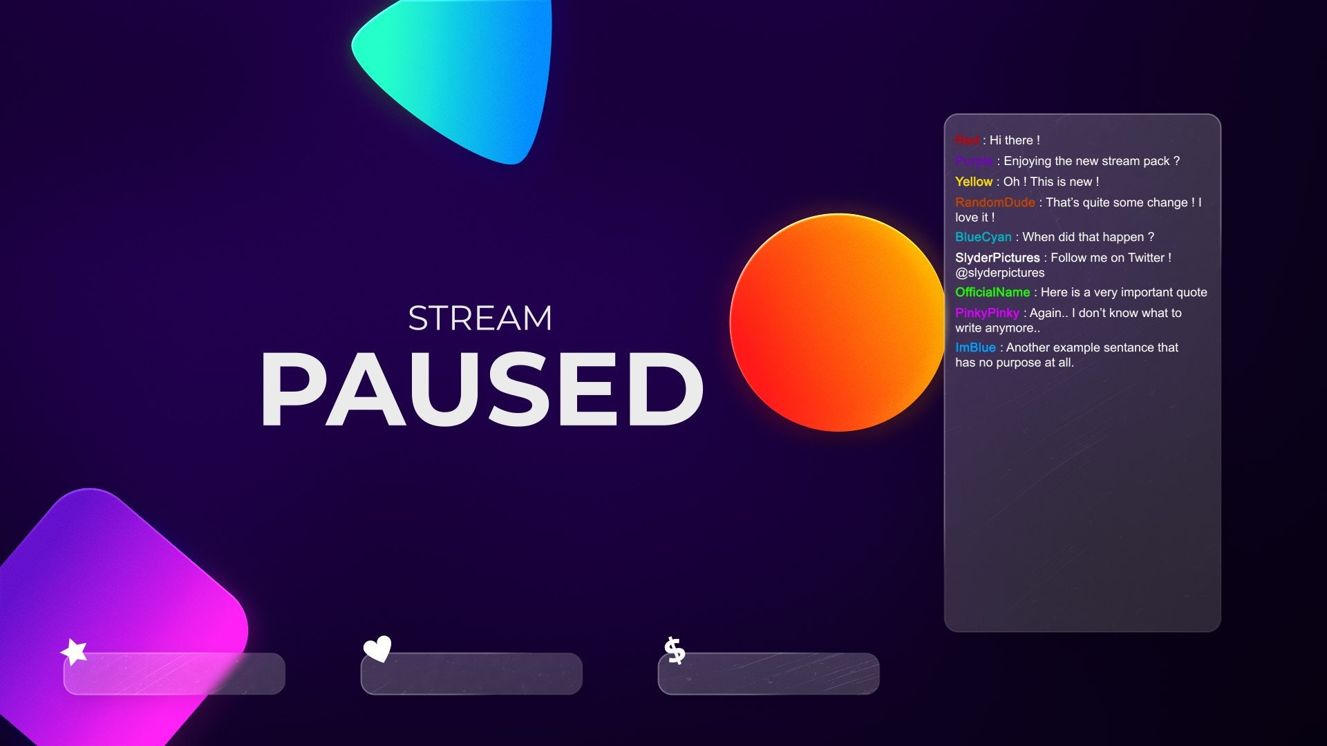 Animated Stream Pack / Stream Package / Overlays / Twitch Assets glass ...
