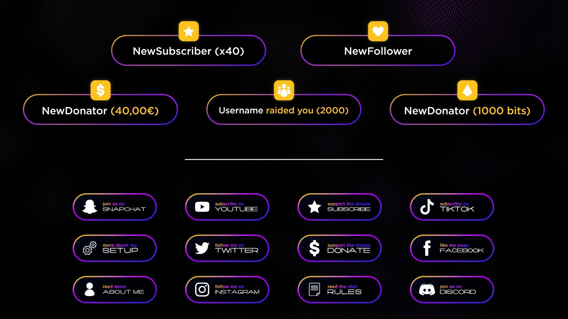 Animated Overlays / Stream Pack / Twitch Assets / Stream - Etsy