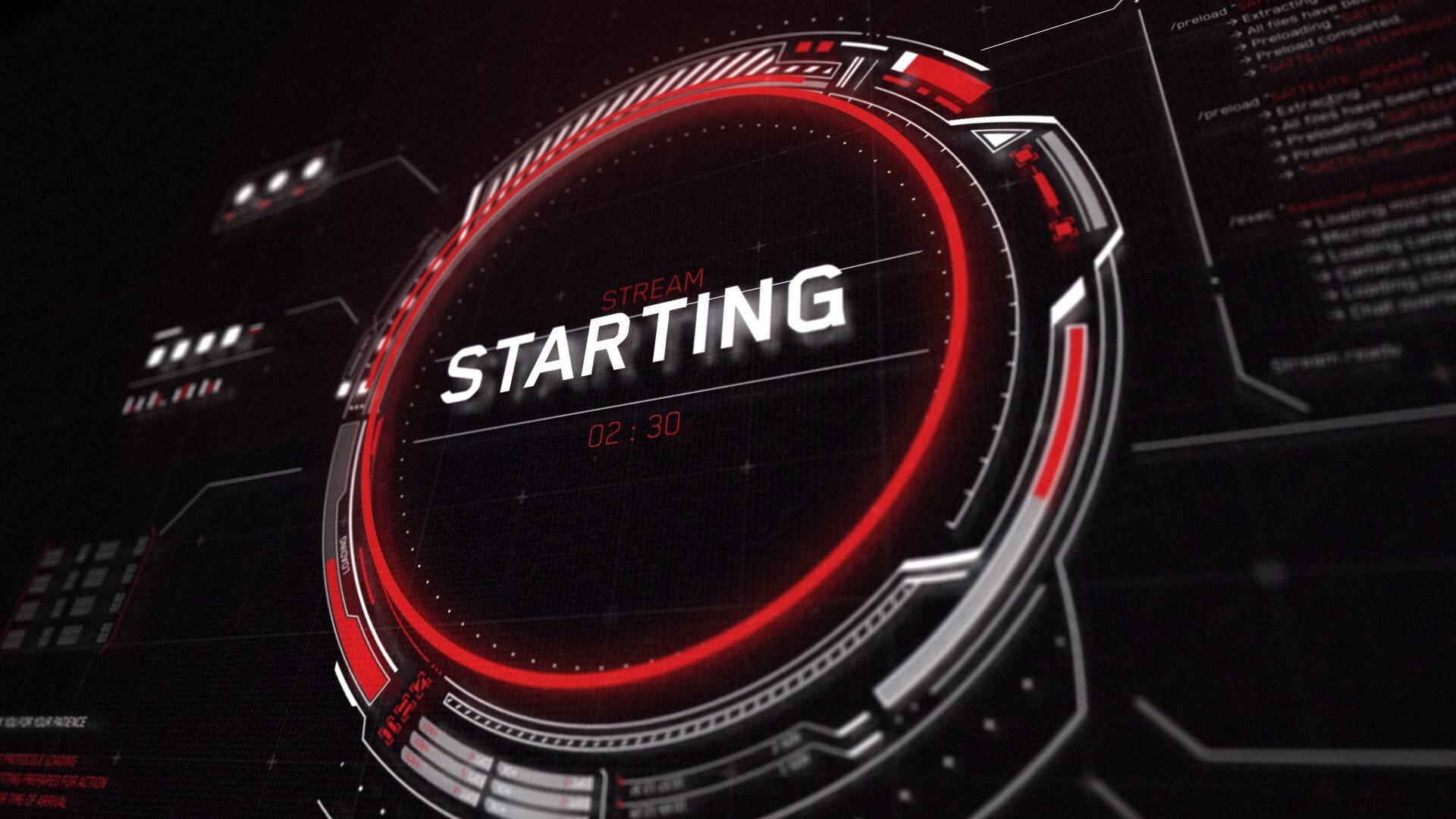 Overlays Futuristic HUD / FUI Animated Stream Assets - Twitch Pack ...