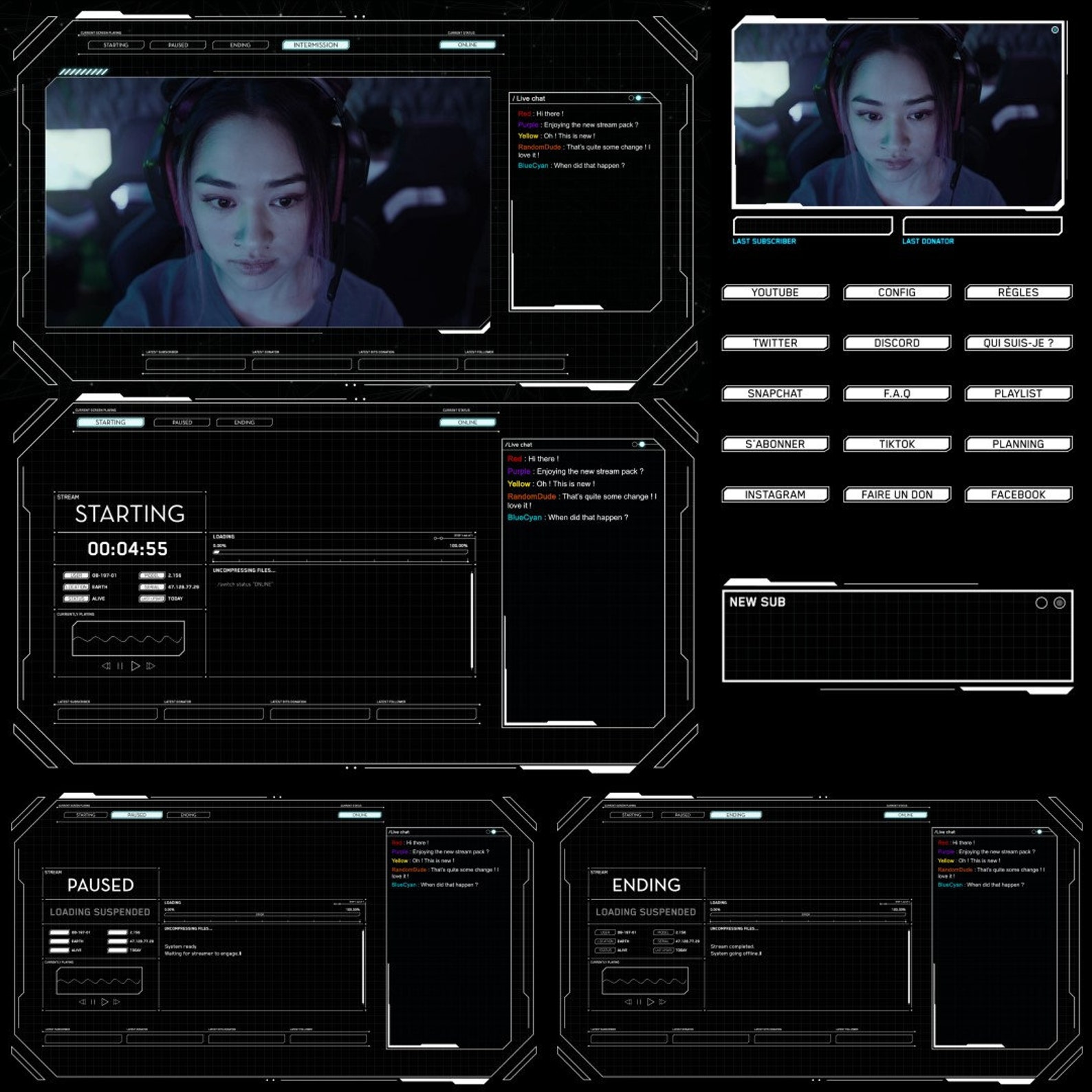 Animated Stream Pack / Stream Package / Overlays / Twitch Assets ...