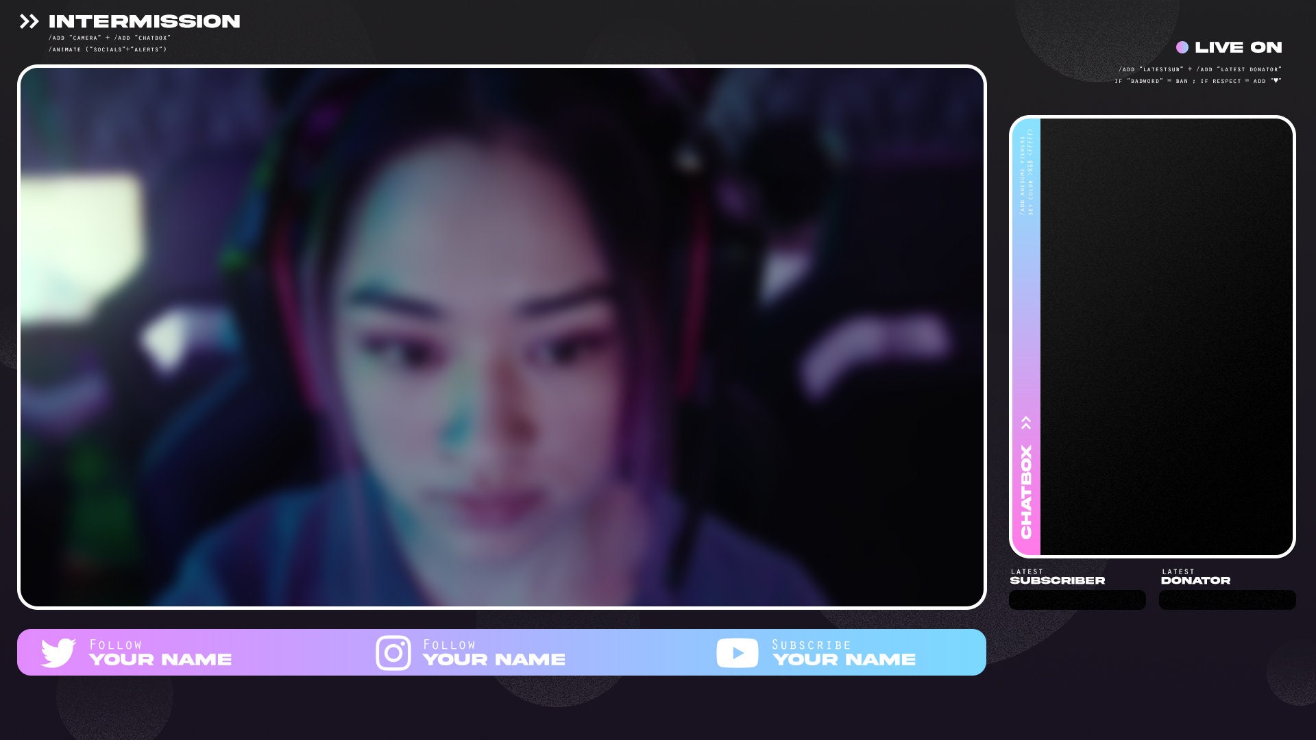 Stream Pack / Animated Stream Package / Overlays / Twitch Assets "sweet ...