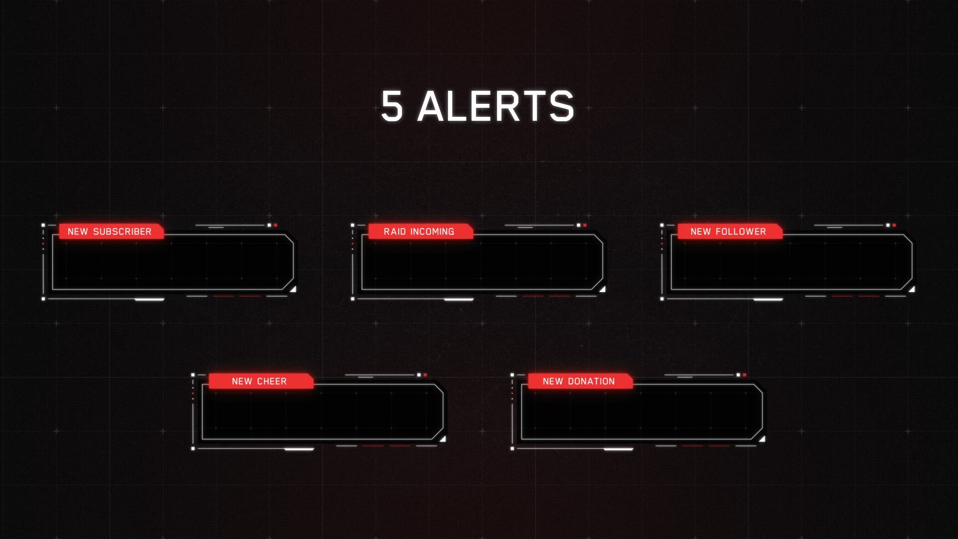 Overlays Futuristic HUD / FUI Animated Stream Assets - Twitch Pack ...