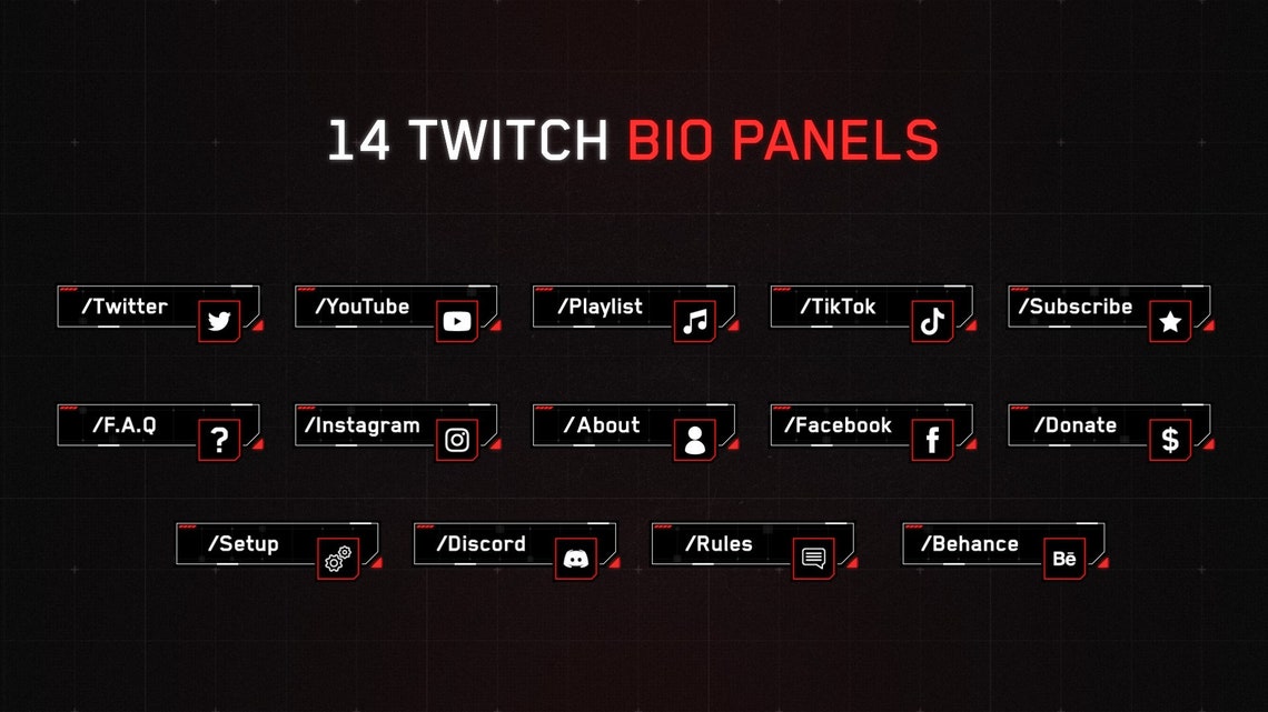 Overlays Futuristic HUD / FUI Animated Stream Assets - Twitch Pack ...