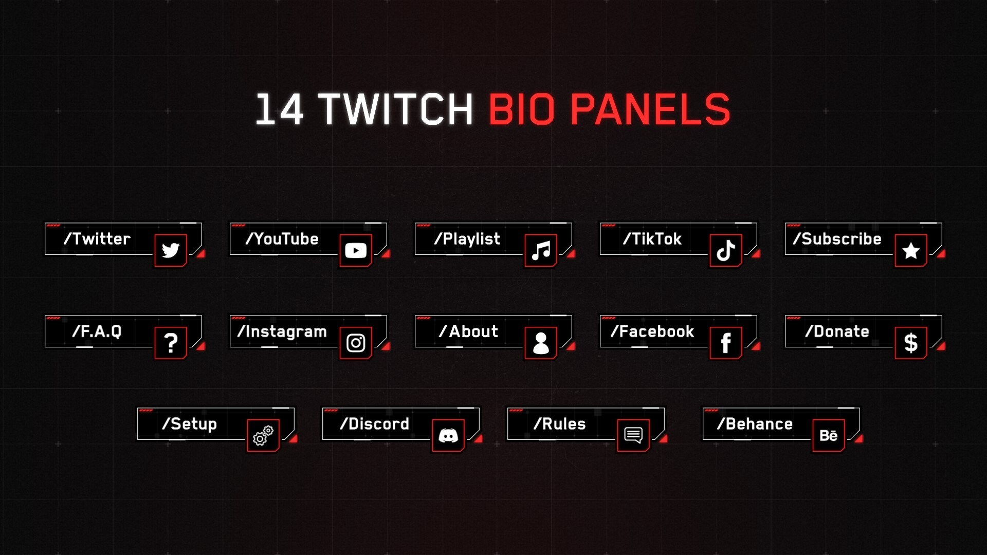 Overlays Futuristic HUD / FUI Animated Stream Assets - Twitch Pack ...