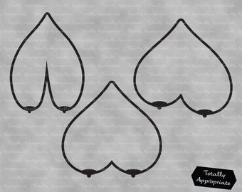 Boob Heart Svg - Etsy