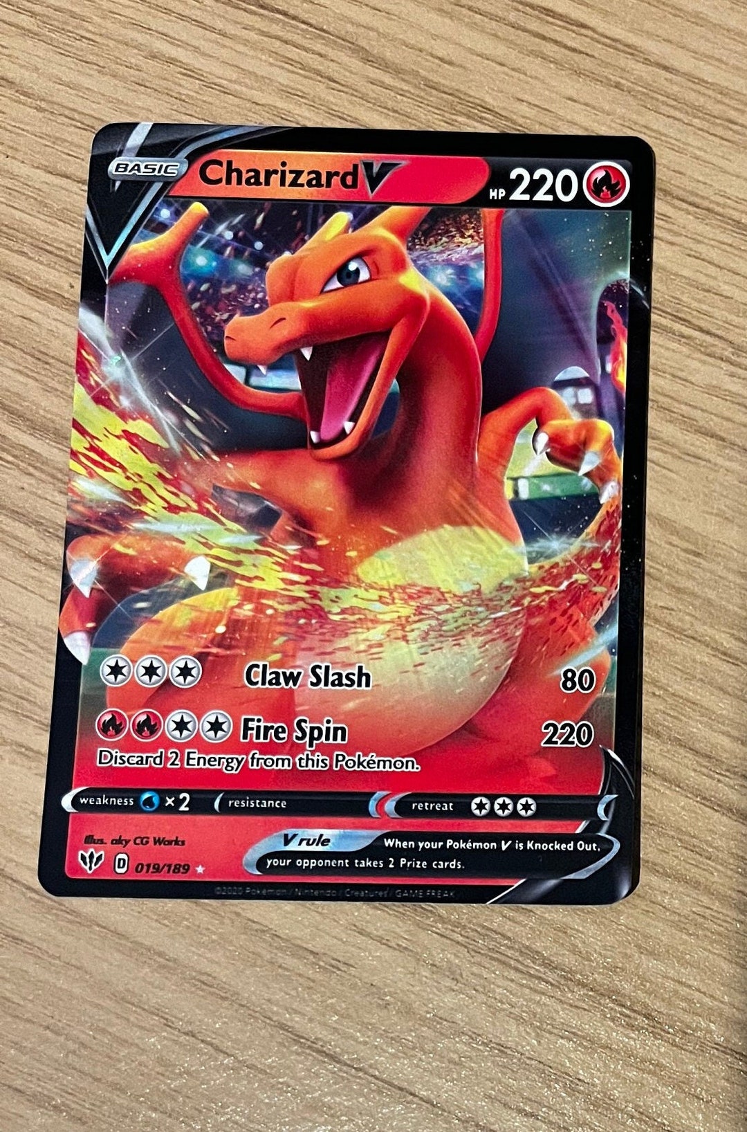 Charizard V 019/189 - Etsy