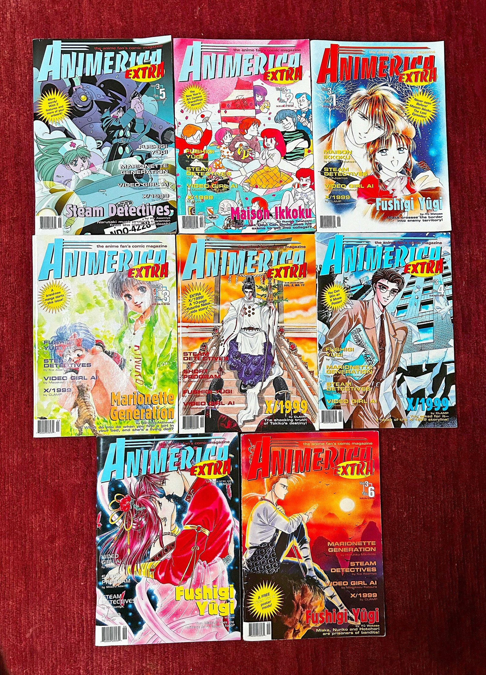 Animerica Manga Magazine 8 Issues Fushigi Yugi, Steam Detectives, Video ...