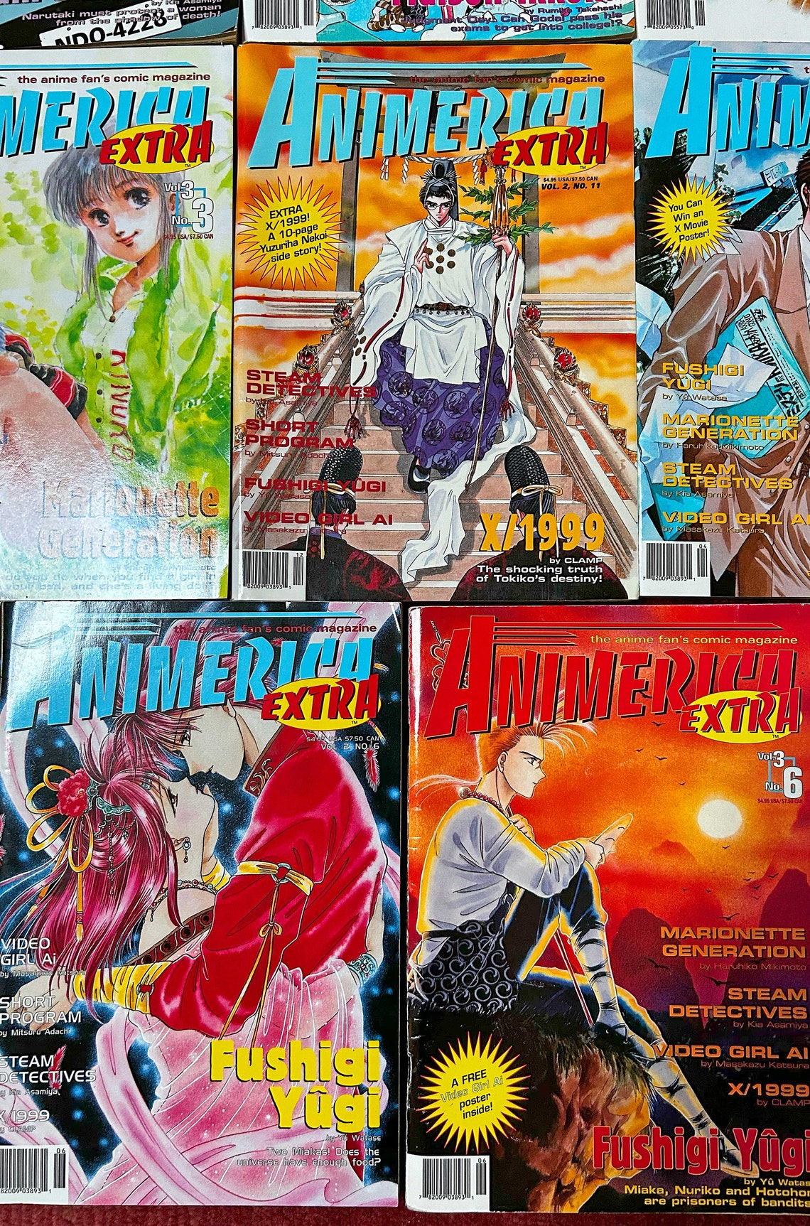 Animerica Manga Magazine 8 Issues Fushigi Yugi, Steam Detectives, Video ...