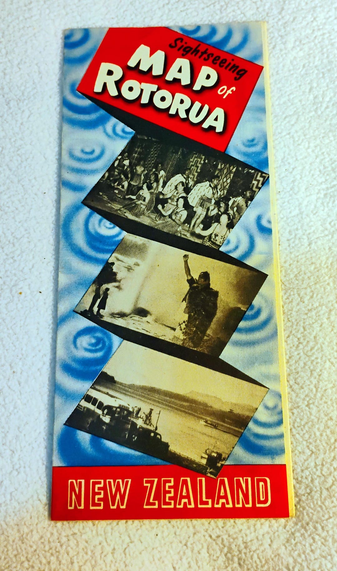 Sightseeing Map of Rotorua, New Zealand C.1945 Collectible Ephemera Map ...