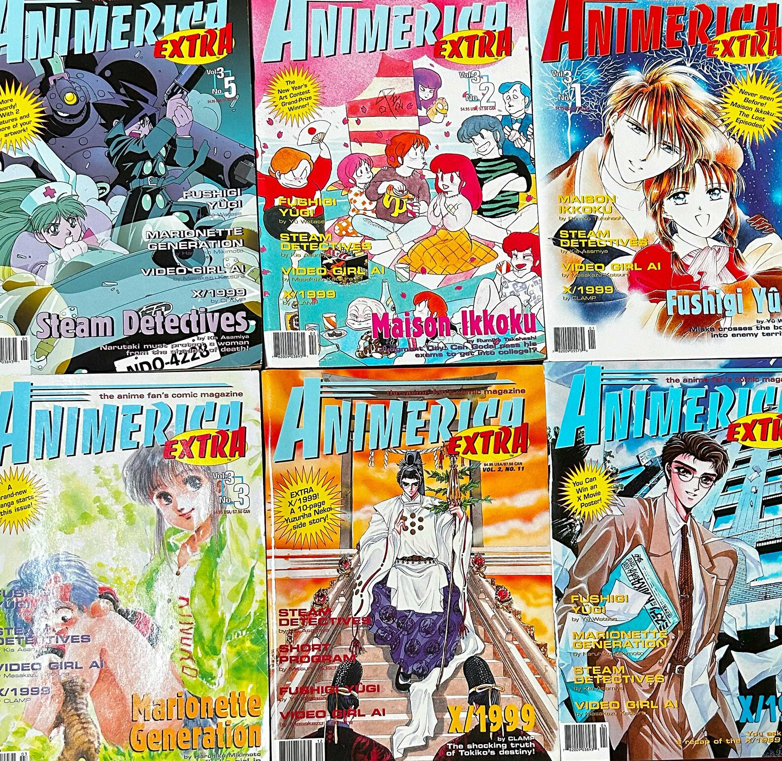 Animerica Manga Magazine 8 Issues Fushigi Yugi, Steam Detectives, Video ...