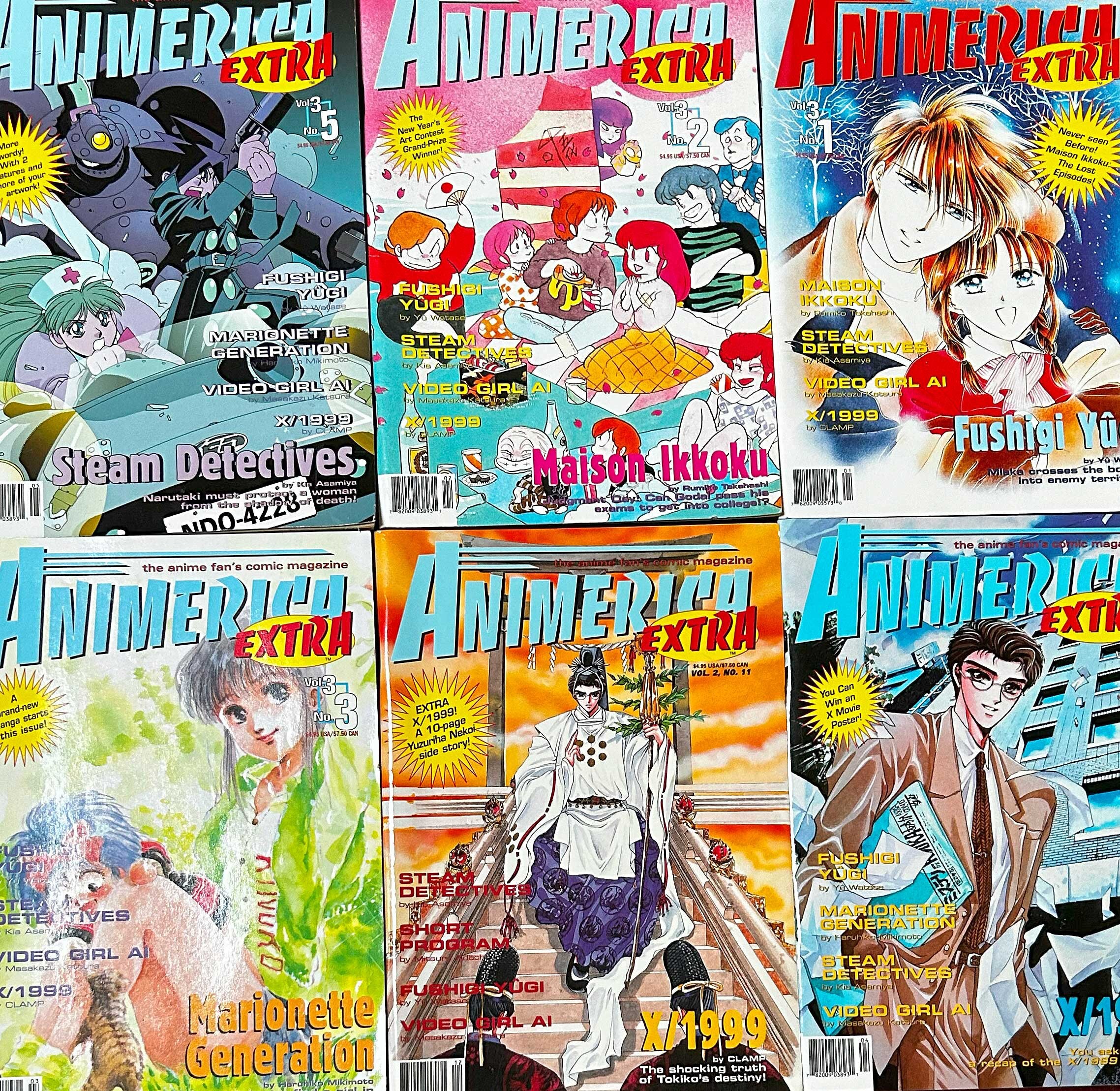 Animerica Manga Magazine 8 Issues Fushigi Yugi, Steam Detectives, Video ...