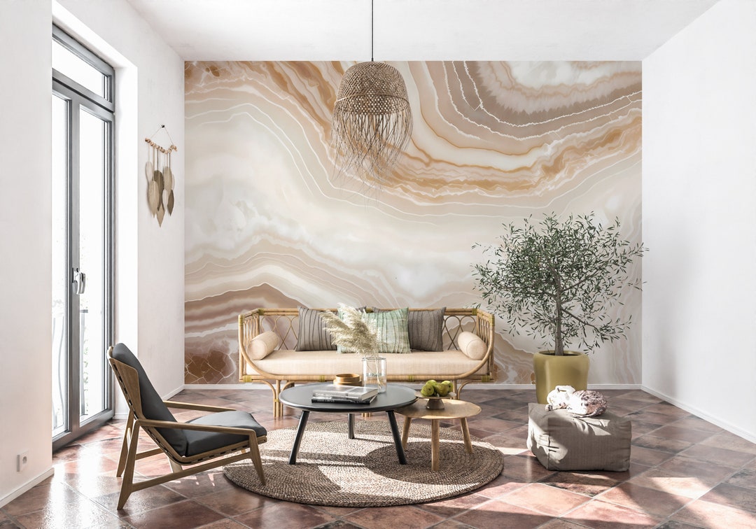 Marble Wallpaper Marble Pattern Living Room Mural Easy Removable ...