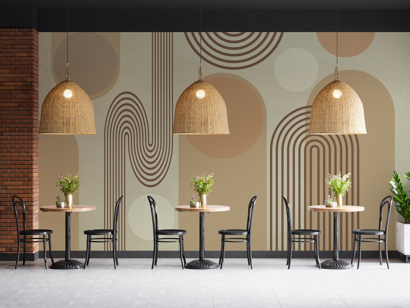 Mid Century Modern Wallpaper Old Wall Pattern Mid-century - Etsy