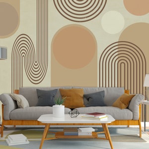 Mid Century Modern Wallpaper Old Wall Pattern Mid-century Modern Mural ...