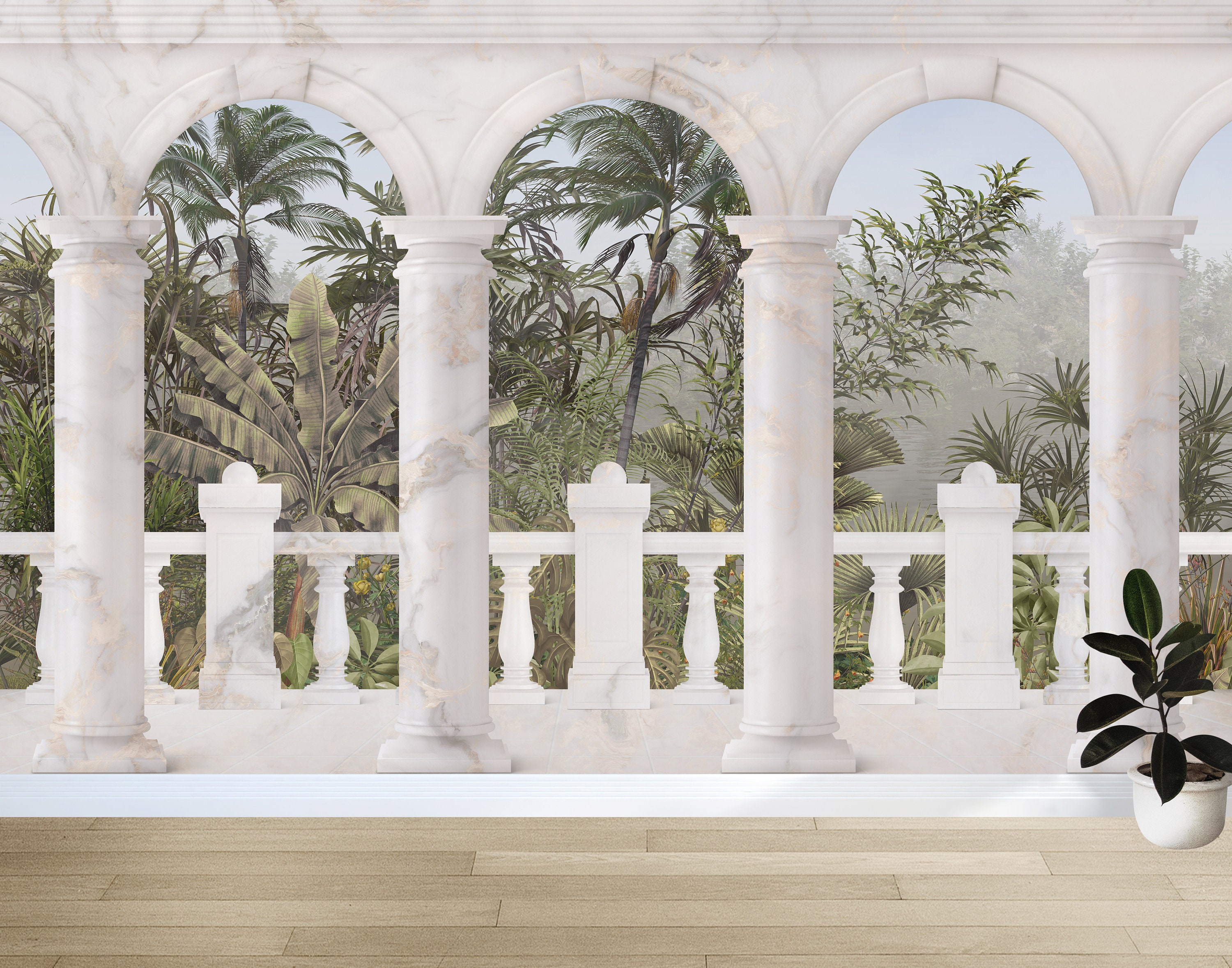 Greek Pillars Wallpaper