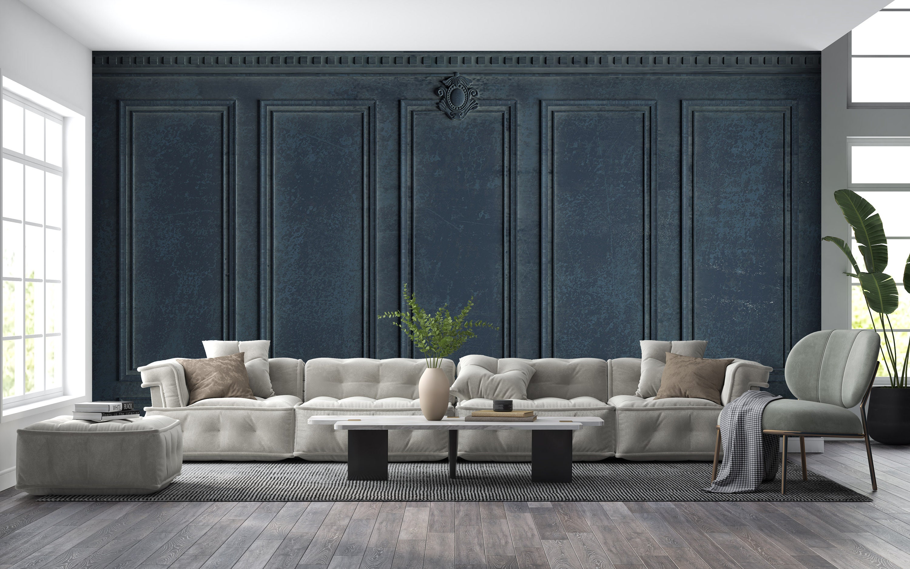 French Wall Decor Pattern 3D Look Effect Wallpaper. Vintage - Etsy