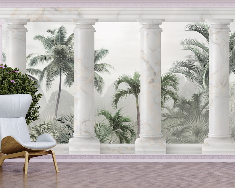 Ancient Greek Columns Wallpaper. Ancient Greek Forest - Etsy