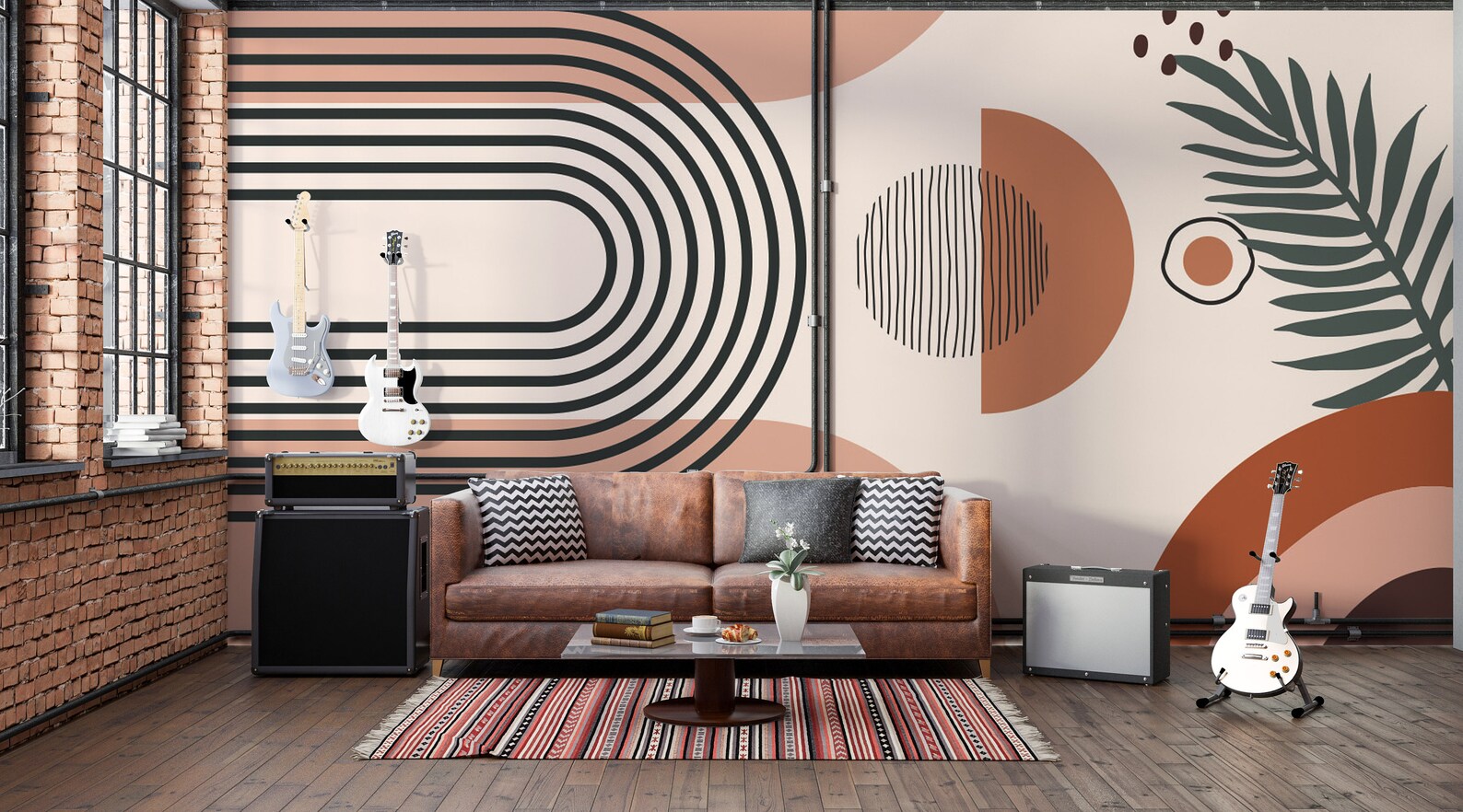 Mid Century Modern Wallpaper. Retro, Vintage, Boho Designs ...