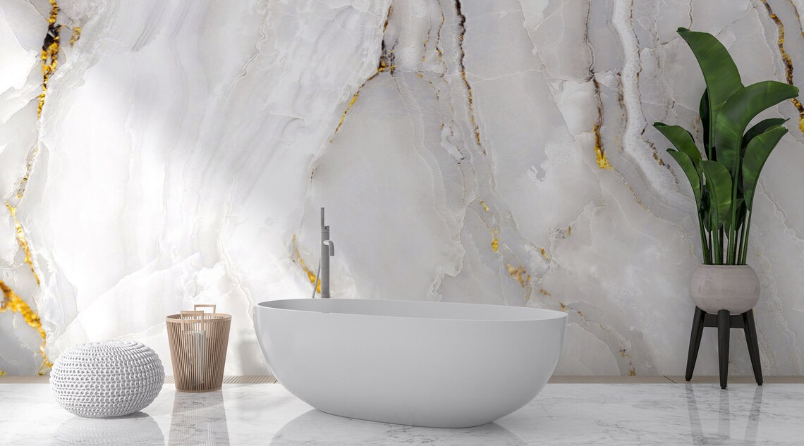 Modern Marble Wallpaper. Marble Pattern Living Room Kitchen - Etsy