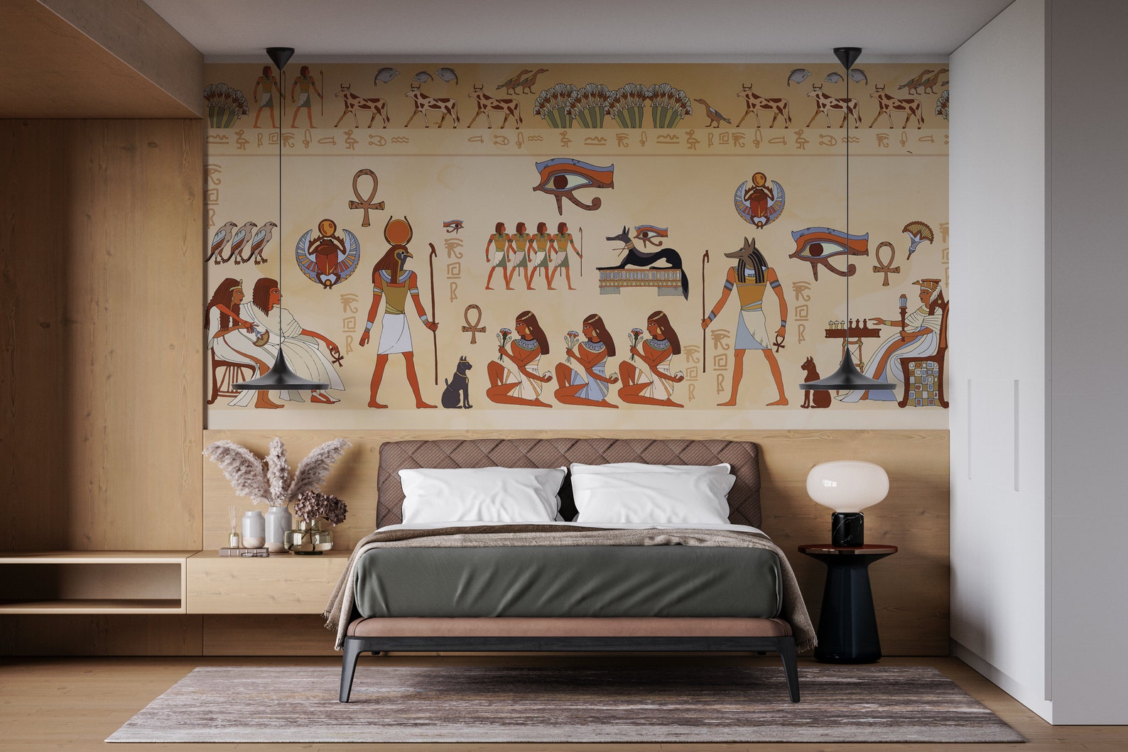 Ancient Egypt Wallpaper Mural, Eye of Horus, Ra, Anubis - Etsy UK