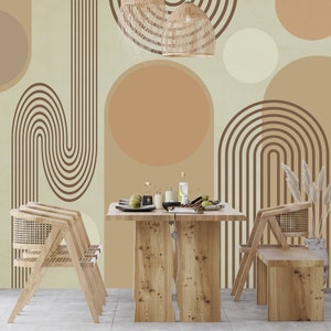 Mid Century Modern Wallpaper Old Wall Pattern Mid-century Modern Mural ...