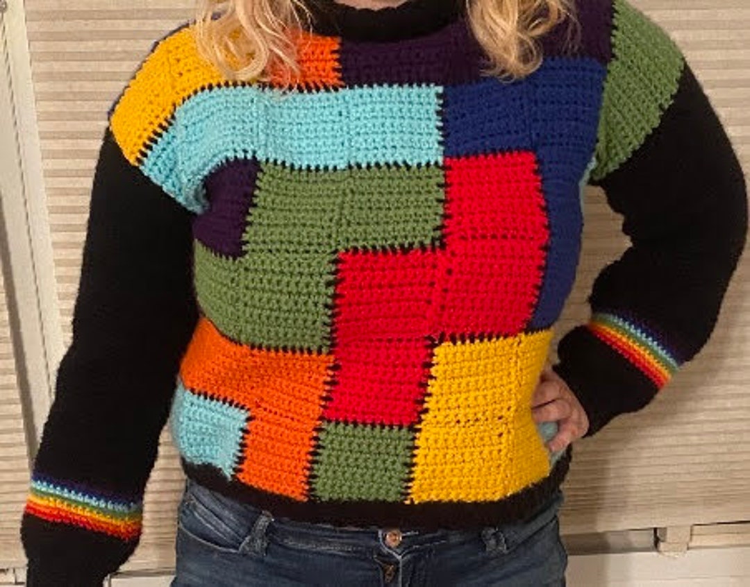 Tetris Sweater Crochet Pattern Beginner - Etsy