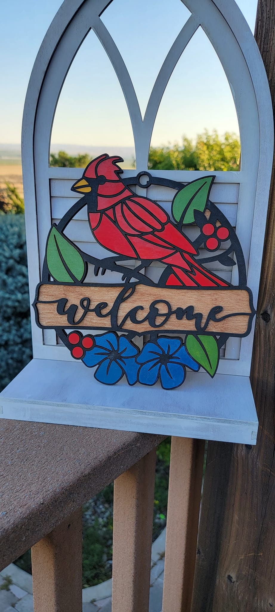 Welcome 2 Layer Wood Sign - Sunflower, Highland Cow, Cardinal ...