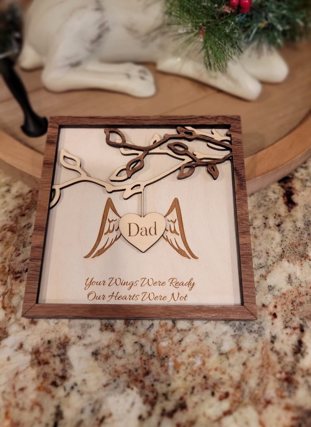 Personalized Wooden Family Tree Sign | Memorial Name Sign | Hanging ...