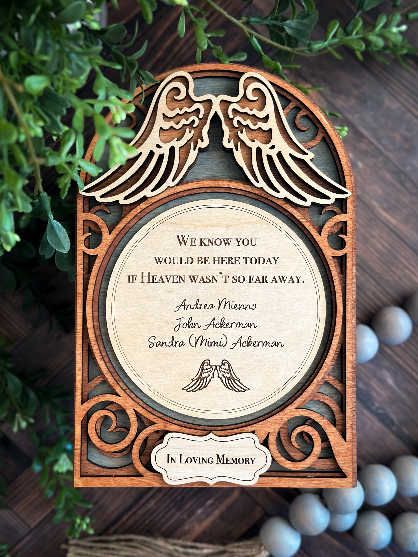 In Loving Memory Memorial Sign | Personalized Keepsake to Honor Your ...