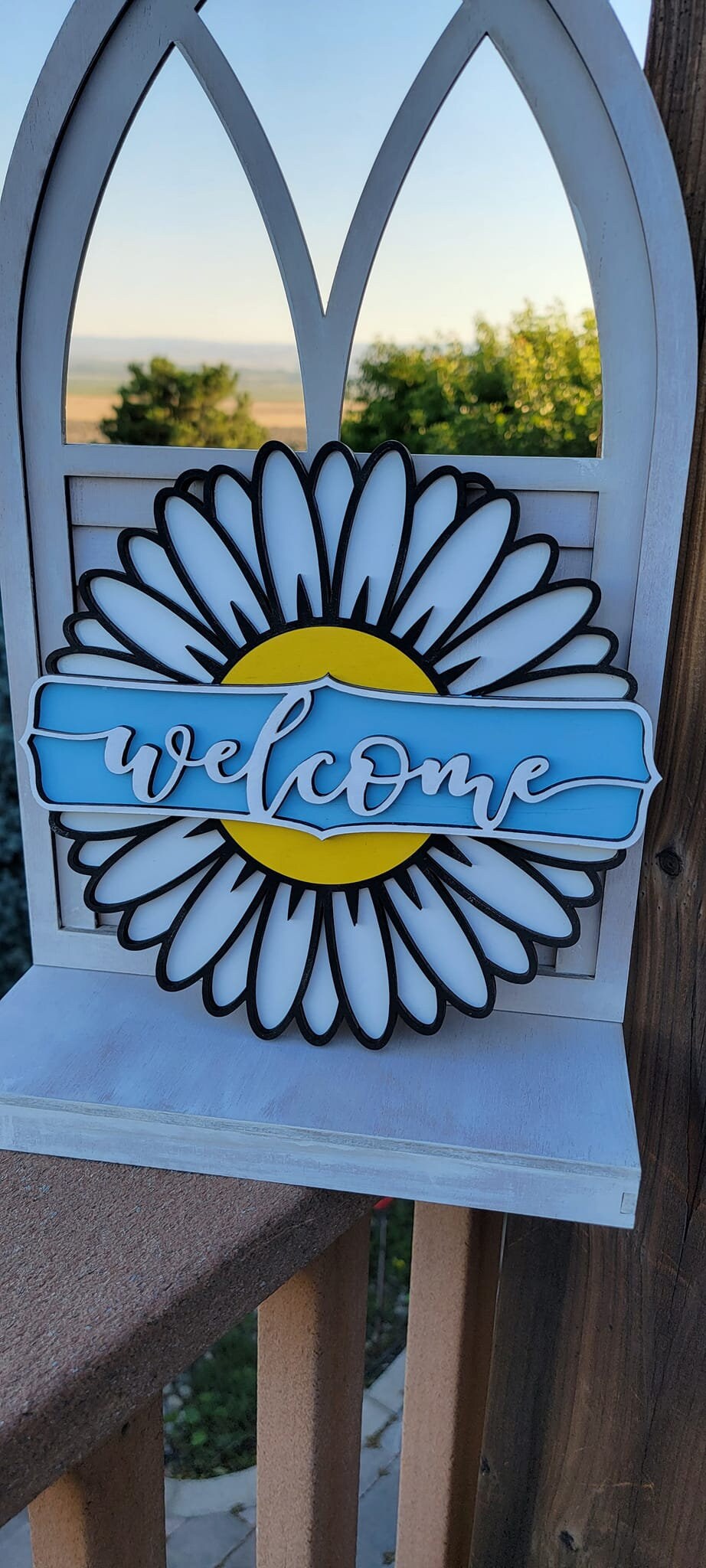 Welcome 2 Layer Wood Sign - Sunflower, Highland Cow, Cardinal ...