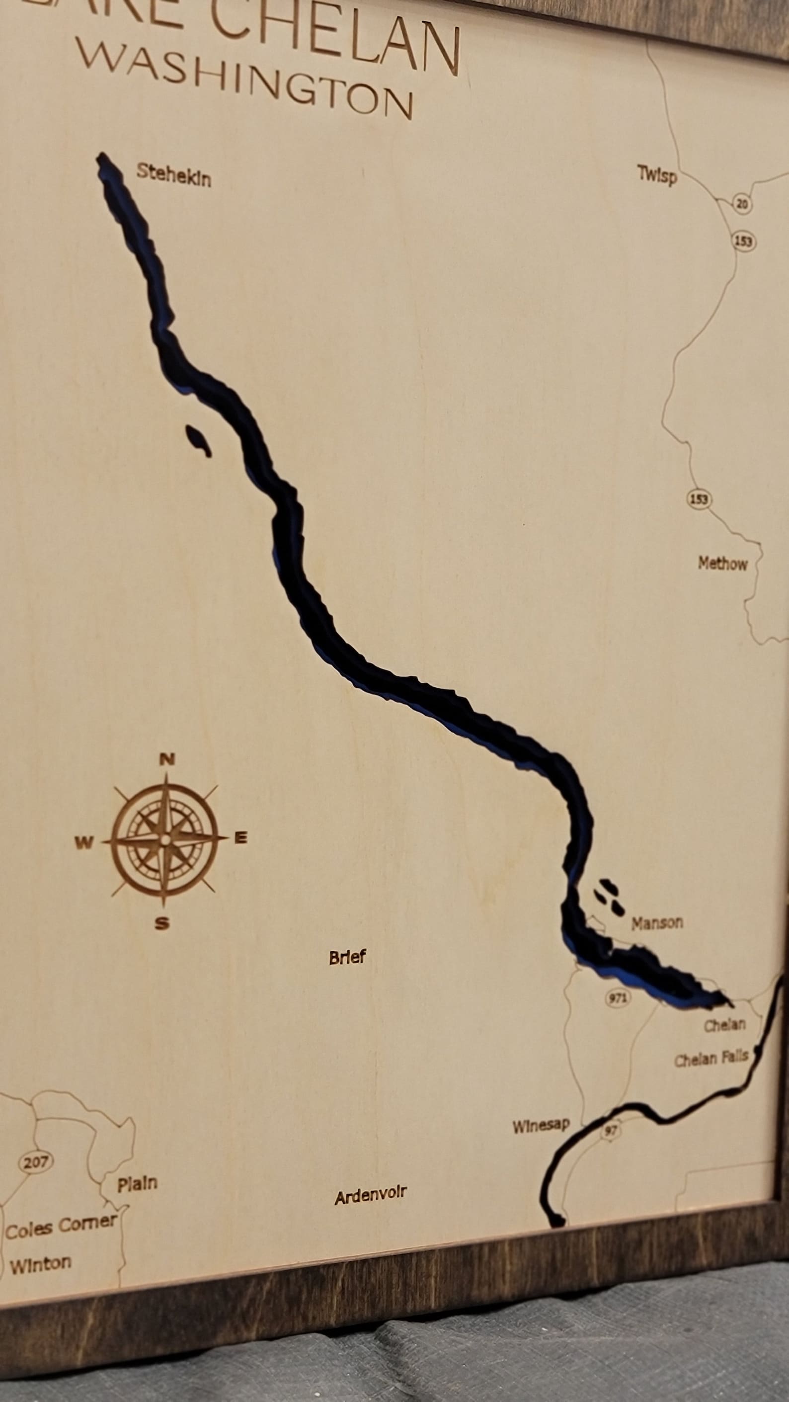 Lake Chelan Multi Layer Wood Map - Etsy