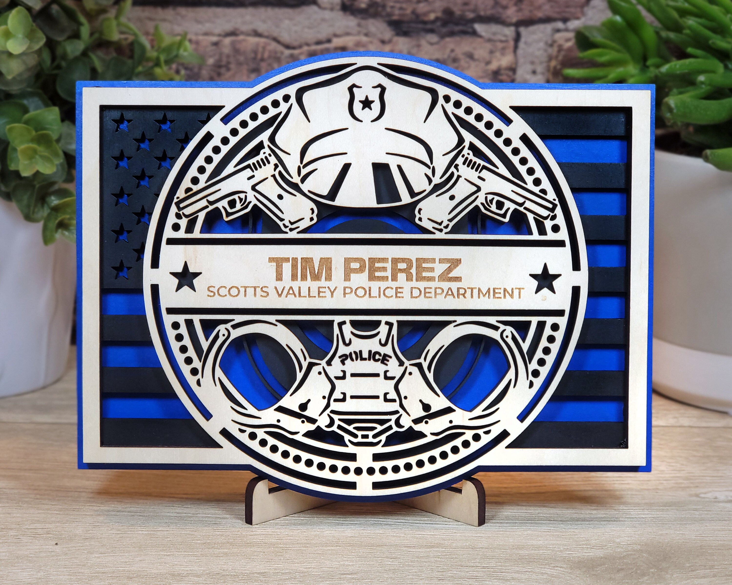 Personalized First Responder Wood Signs Police, Firefighter, Paramedic ...