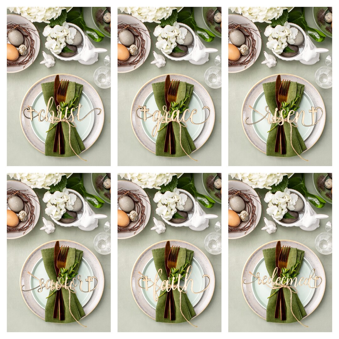 Easter Table Decor, Names of Jesus, Christ, Plate Toppers, Easter ...