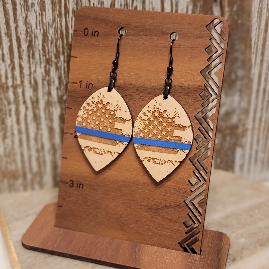 Police Firefighter Cop Wife First Responder USA Patriotic Blue Line ...