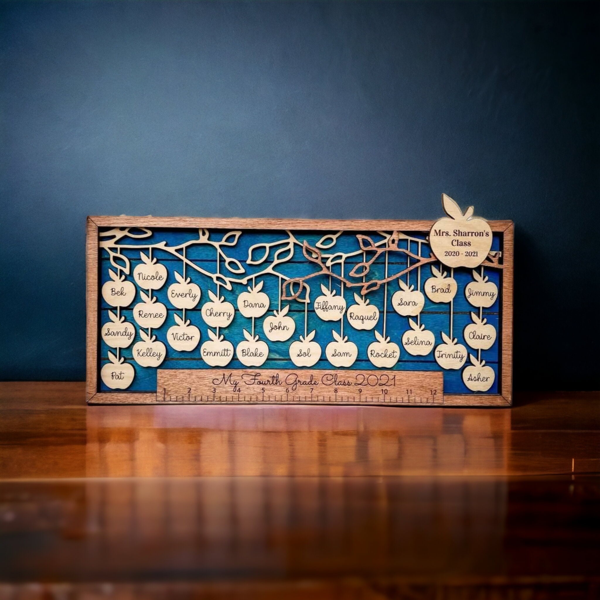 Personalized Wooden Teacher Classroom Sign | Teacher Appreciation ...