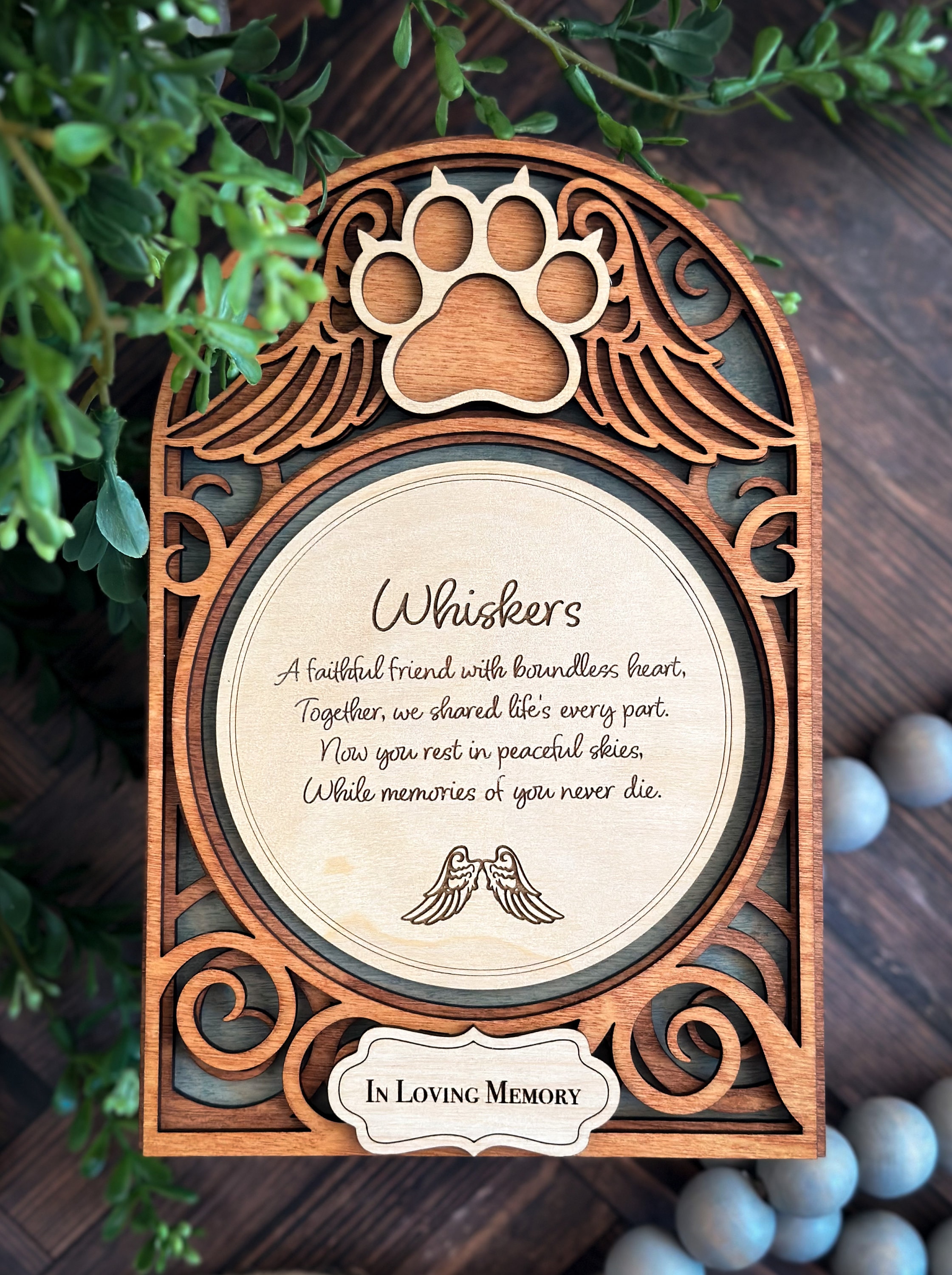 In Loving Memory Memorial Sign | Personalized Keepsake to Honor Your ...