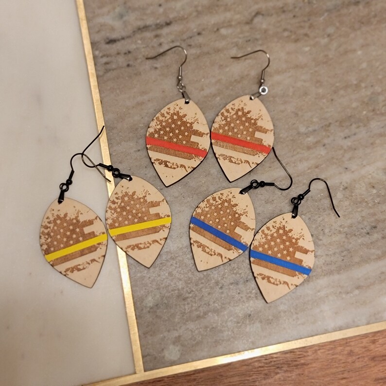 Police Firefighter Cop Wife First Responder USA Patriotic Blue Line ...