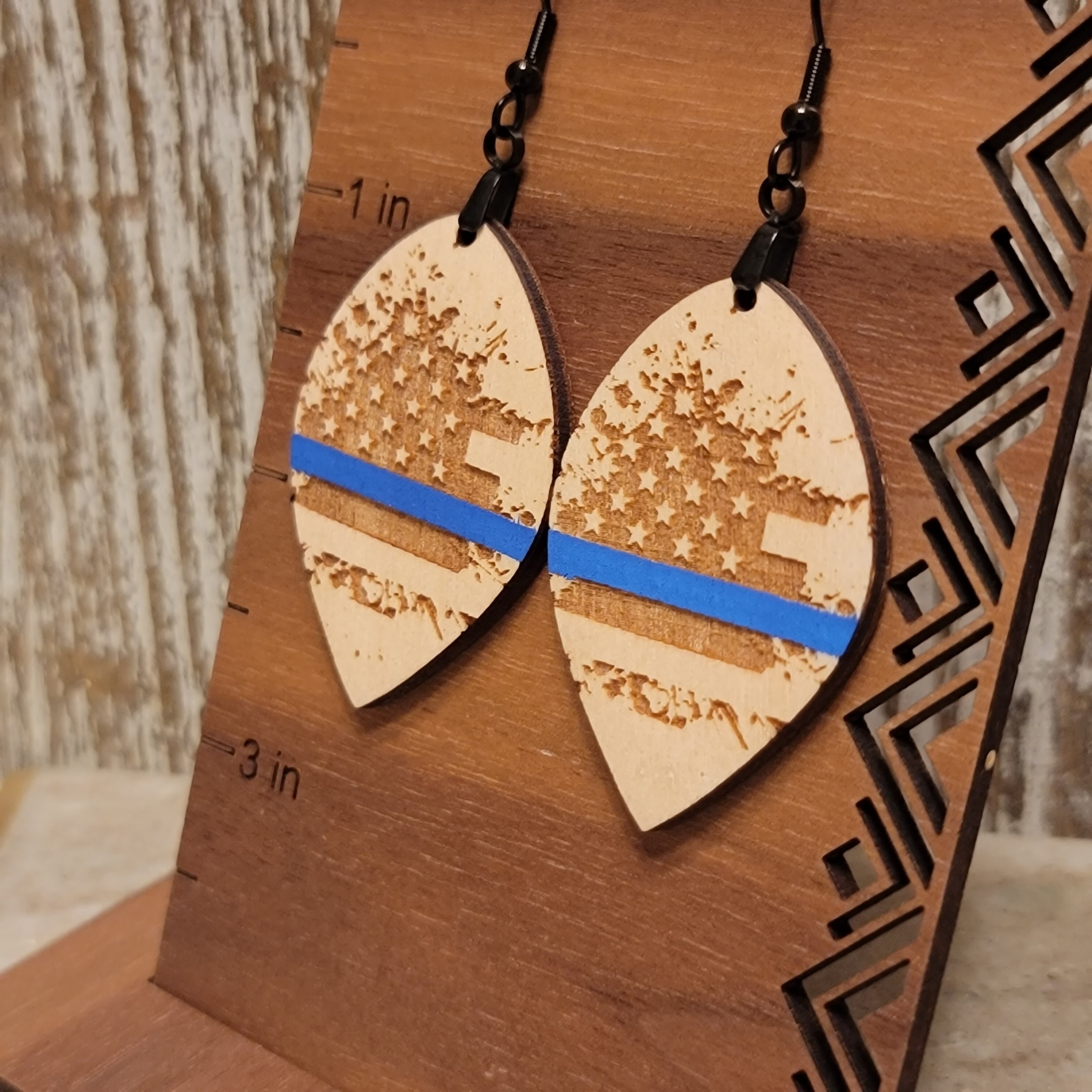 Police Firefighter Cop Wife First Responder USA Patriotic Blue Line ...