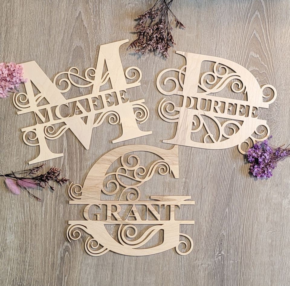 Custom Monogram Wood Sign - Personalized Home Decor - Etsy