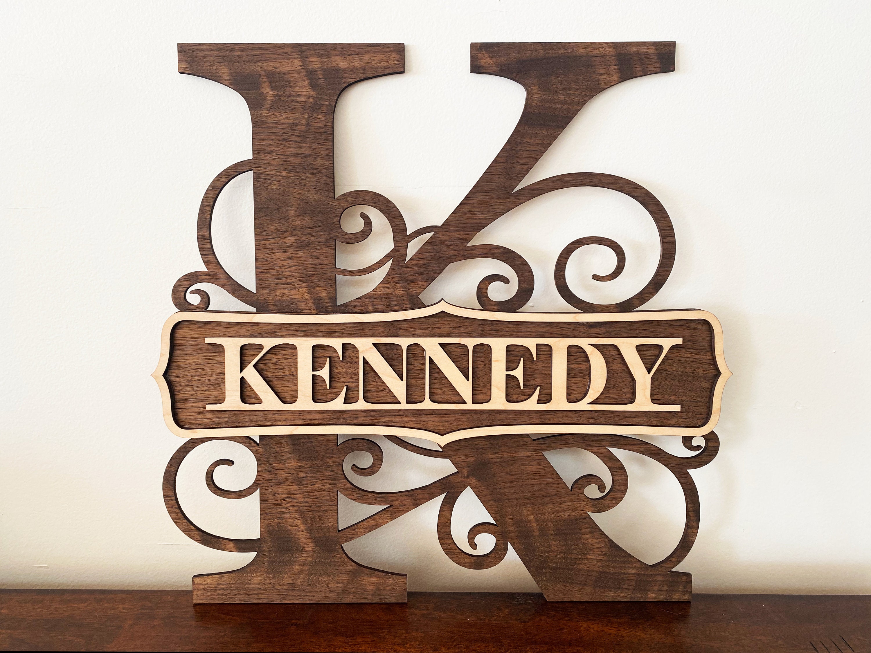 Custom Multi-layer Monogram Wooden Sign Personalized Home Decor - Etsy